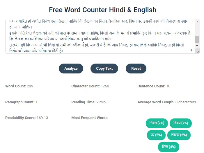 Free Word Counter Hindi Tool: Best for Counting Words in Hindi & English